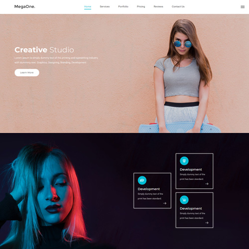 MegaOne | One Page / Multi Page Parallax HTML5 Template | Biggest HTML5 Template of 2025